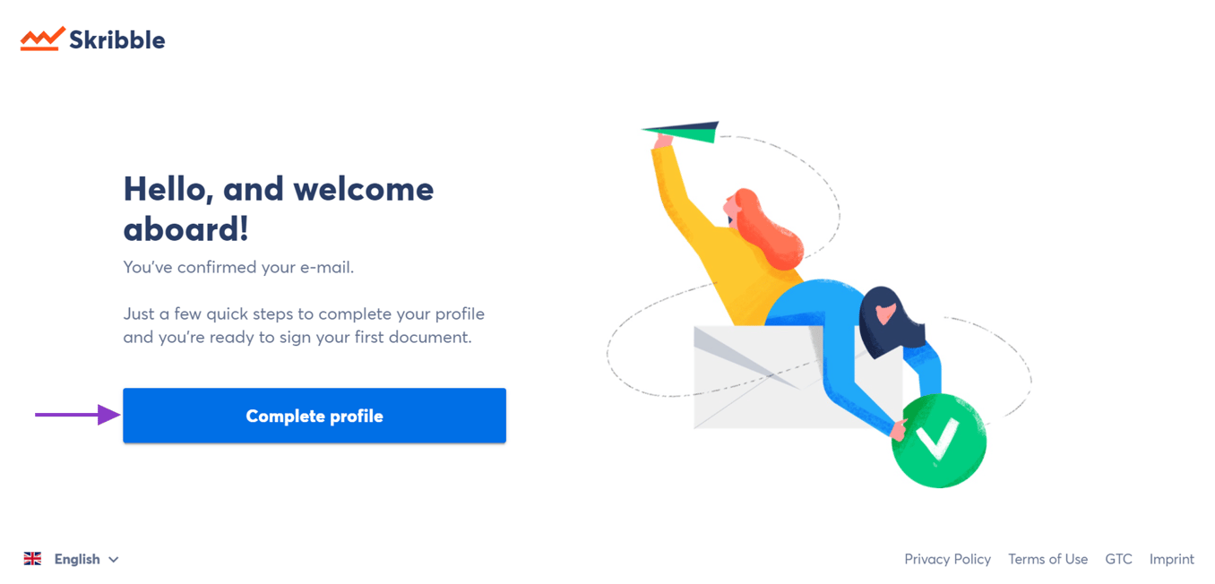 Skribble-Konto erstellen